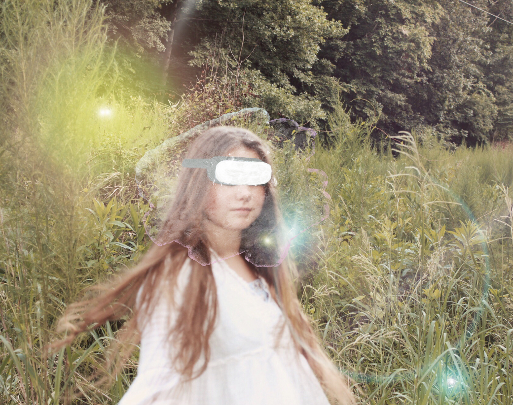 Ashley out in nature with a headset!